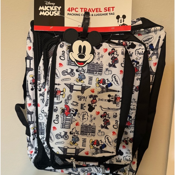 Disney | Accessories | Disney Mickey And Minnie Mouse 4 Piece Travel ...